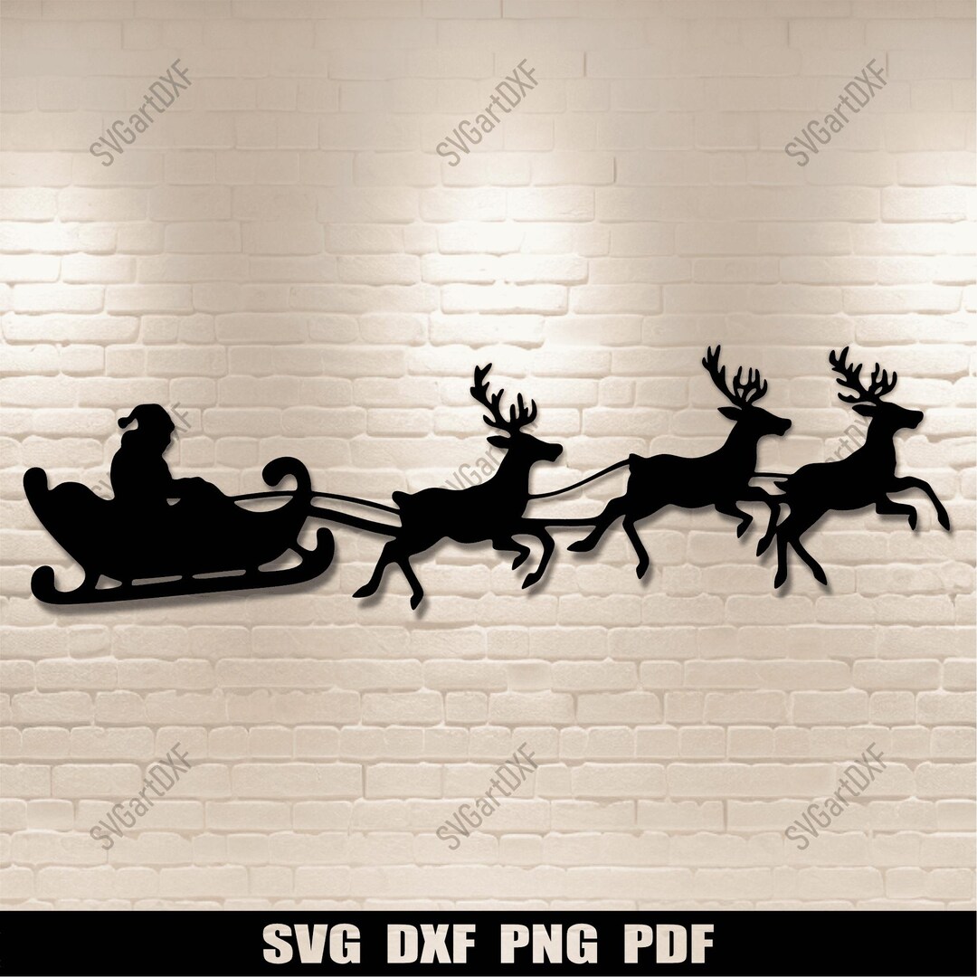 Download Flying Santa Svg, Cutting Files for Cricut, Silhouette Santa ...