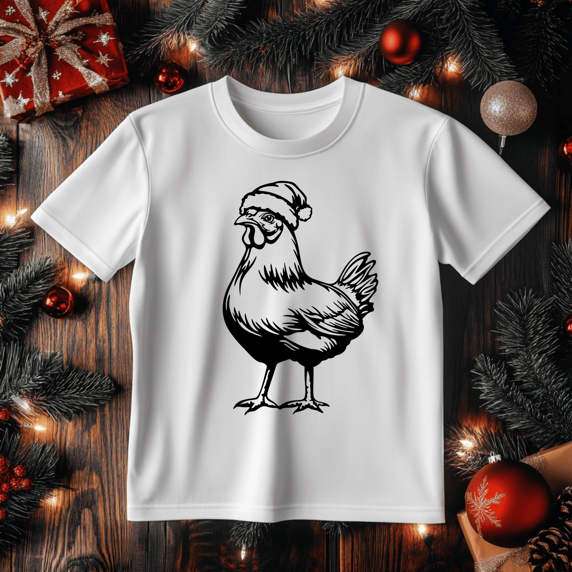 Christmas Chickens Svg, Christmas Animals Clipart, Chicken With Santa ...
