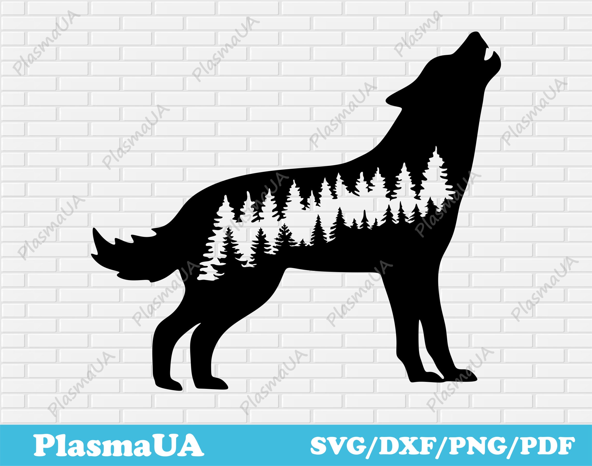 Wolf Png Wolf Silhouette Dxf Wall Decor Wall Art Laser Cut - Etsy Canada