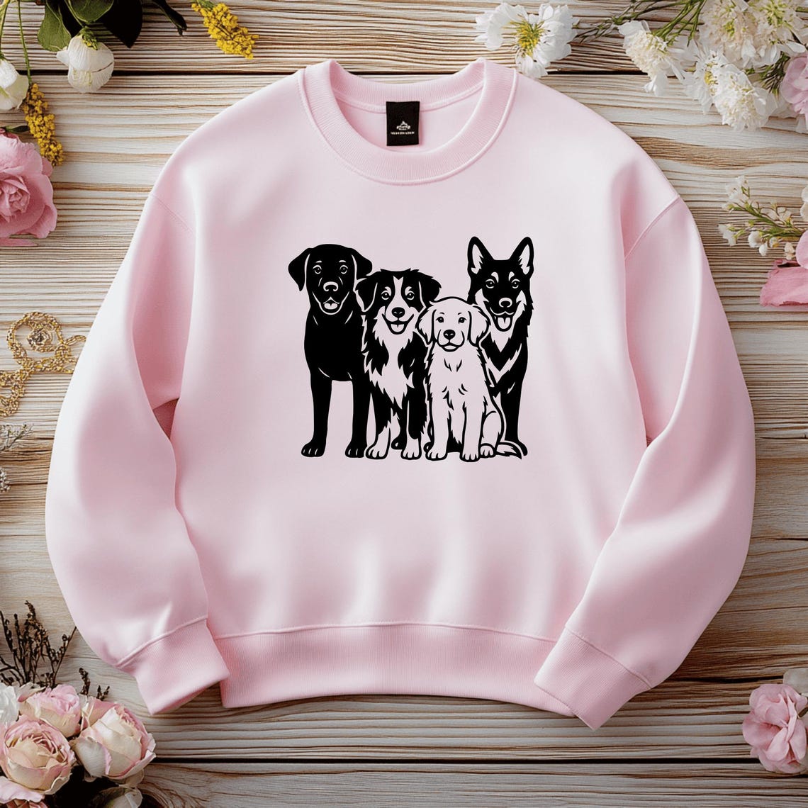 Four Dogs SVG DXF | Pets Silhouette Cut File for CNC, Glowforge, Cricut ...