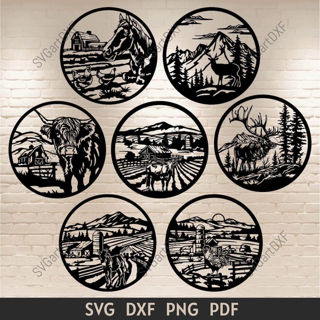 CNC Laser Cut Farm Animals Dxf, Plasma Cutting Files, Svg for Cricut ...