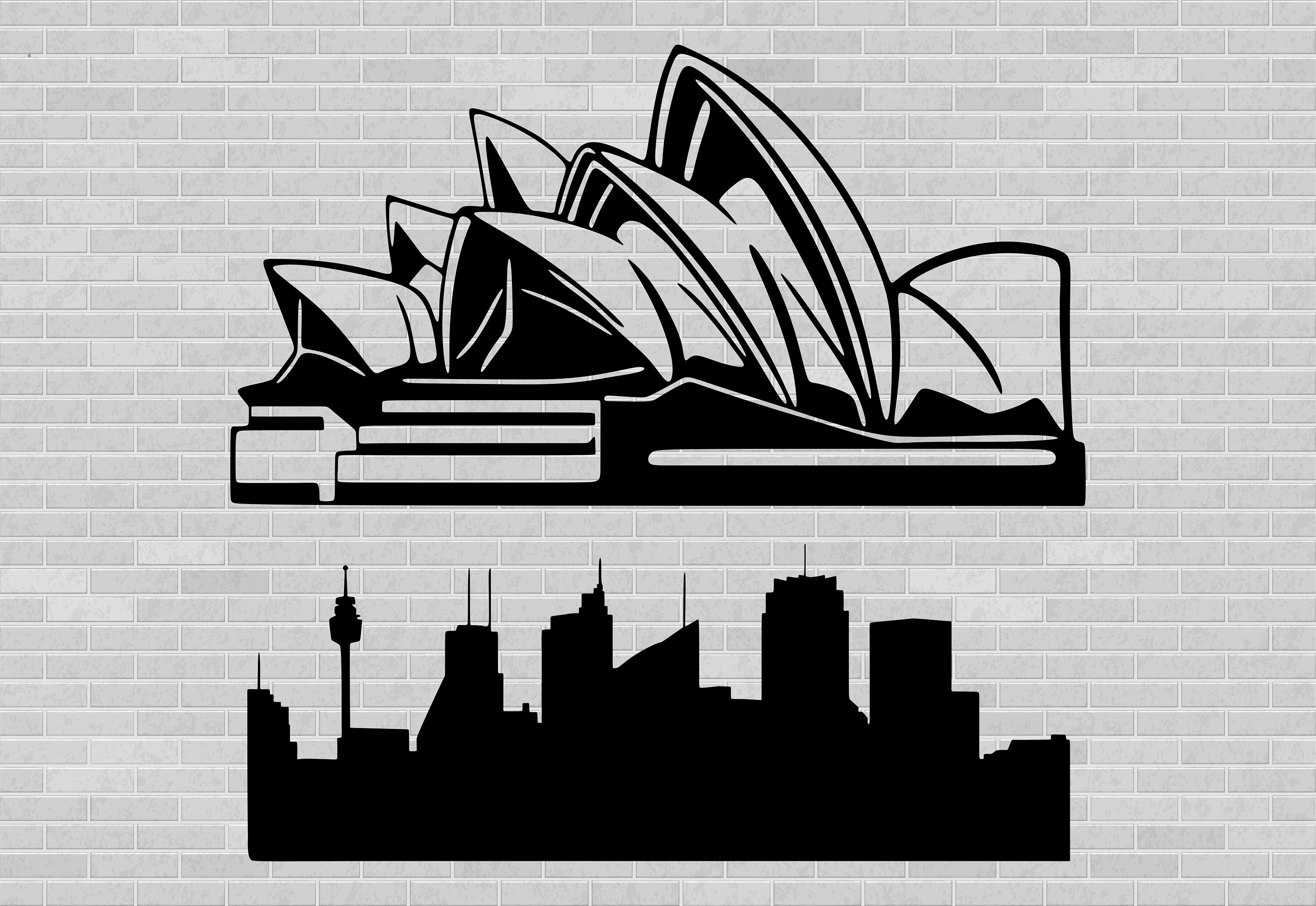 Sydney cut files Sydney Opera House vector card making svg | Etsy
