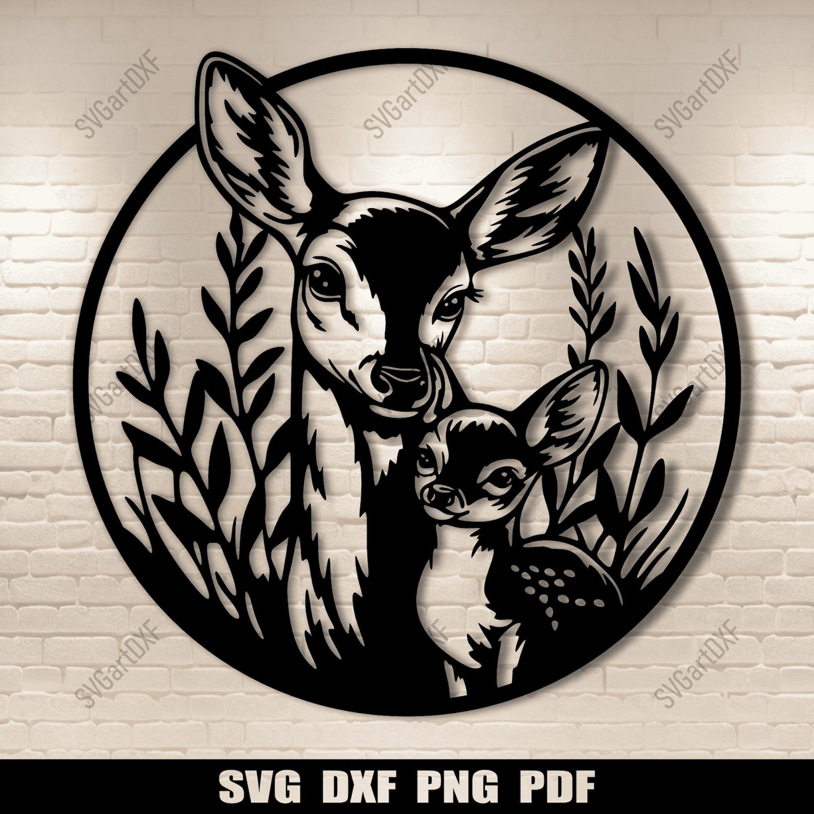 Mom and Baby Deer Svg, Cricut Design, Silhouette Studio Project, Dxf ...