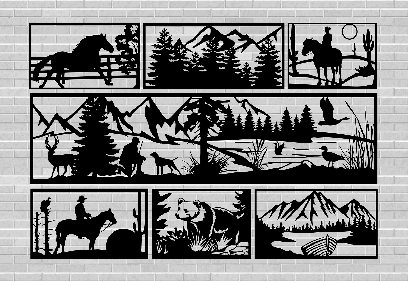 Wild West Clipart Wildlife Dxf Laser Engraving Laser | Etsy
