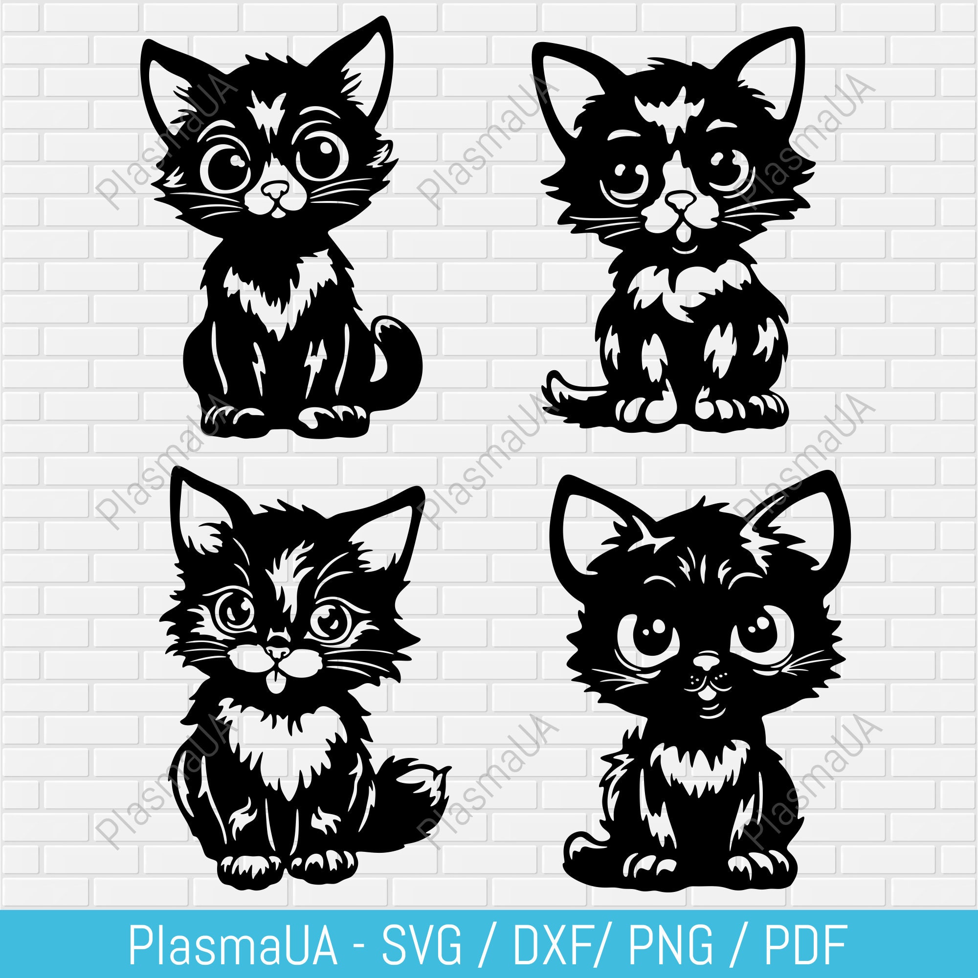 Cute Cats Svg Cut Files for Cricut Cats Dxf for Laser Cut - Etsy Australia