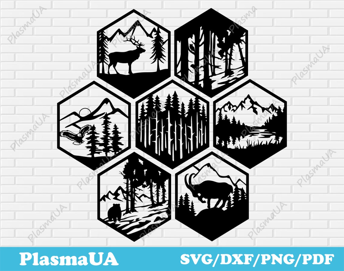 Wildlife for Cricut Forest Dxf Cut File Dxf for Laser Dxf - Etsy