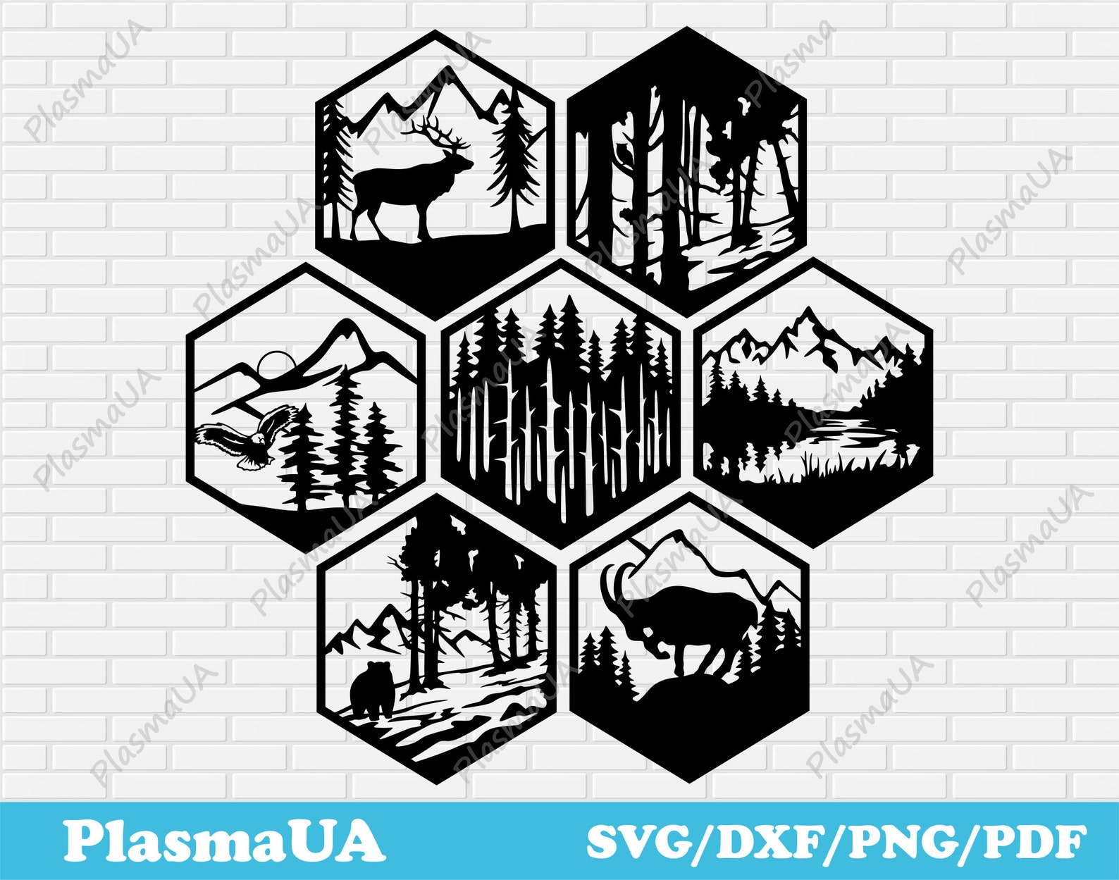 Wildlife for Cricut, Forest Dxf Cut File, Dxf for Laser, Dxf for Plasma ...