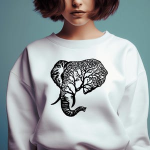 Elephant Tree Dxf Cut File, Elephant Svg Cutting Files for Cricut, Dxf ...
