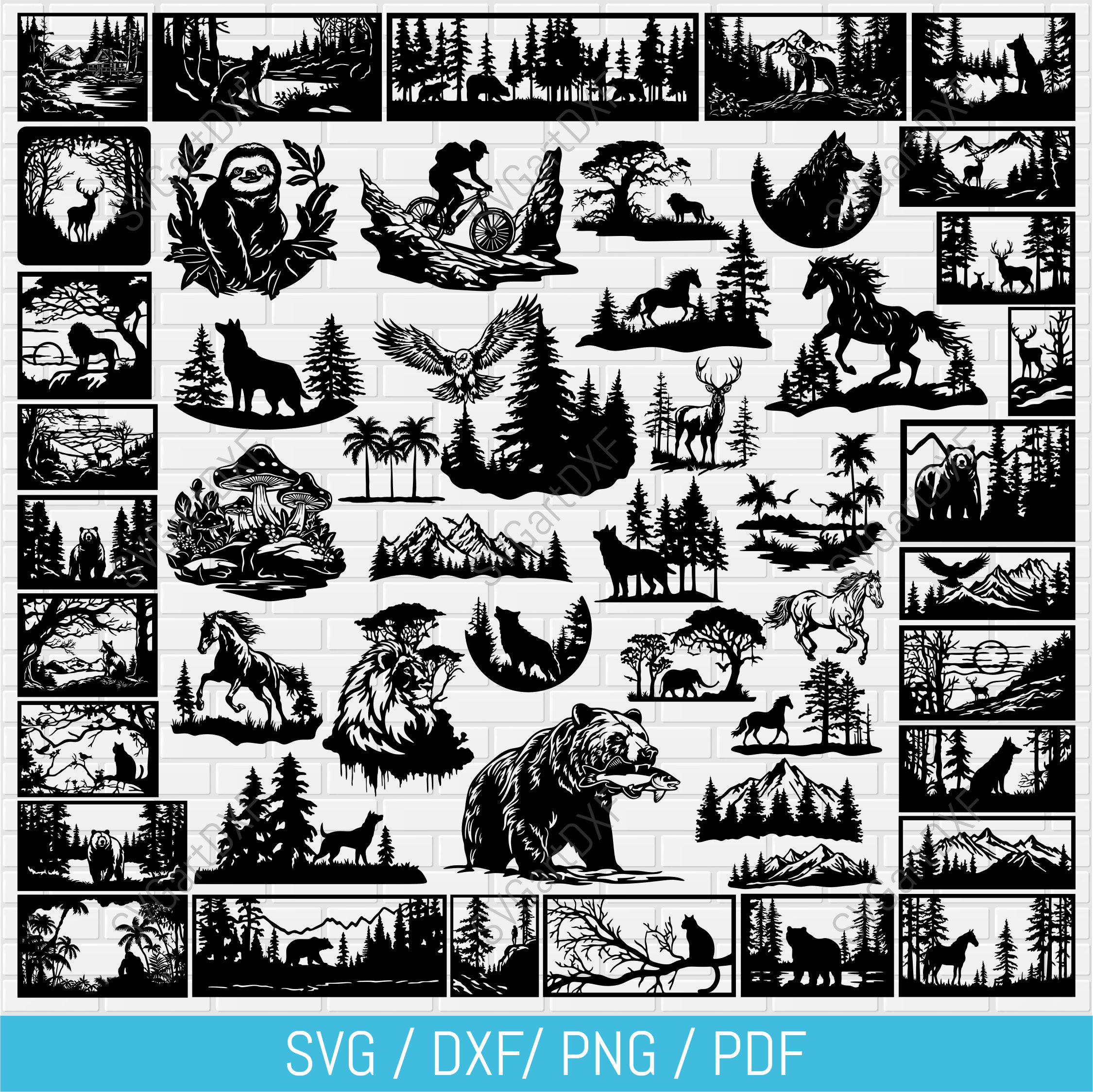 Dxf & Svg Bundle for CNC Machines, Laser and Plasma Cutting, Vector ...