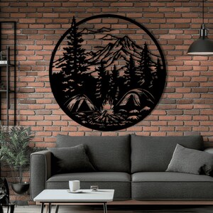 Camping Scene Dxf for CNC, Svg Files for Cricut & Silhouette Cameo ...