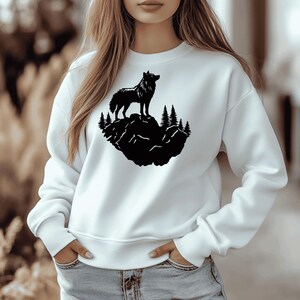 Wolf Standing on Cliff Svg Files, Dxf for Laser Cutting, CNC Metal ...