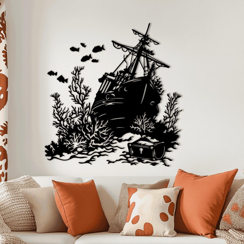 Sunken Shipwreck Svg File, Dxf for CNC, Cut Files for Cricut, Printable ...