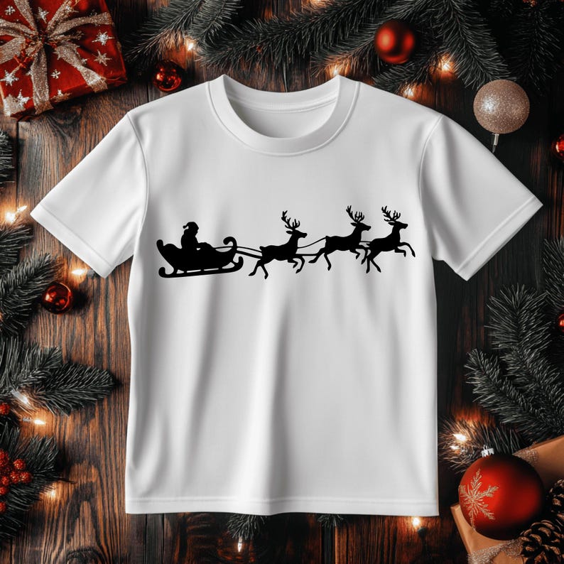 Download Flying Santa Svg, Cutting Files for Cricut, Silhouette Santa ...