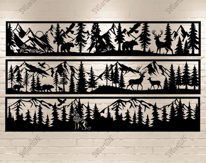 Wildlife Panels Dxf Svg, Animals Scenes Cutting Files for CNC Plasma ...