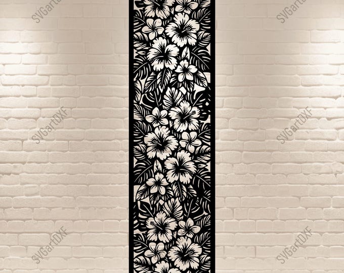 Flowers Panel Dxf Art, Cut Files for CNC Laser and Plasma Cutting ...