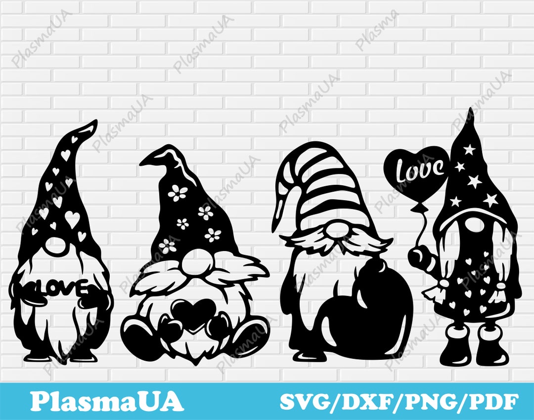 Valentine Gnomes Svg for Cricut, Valentine's Day Gnomes Svg, Love Svg ...