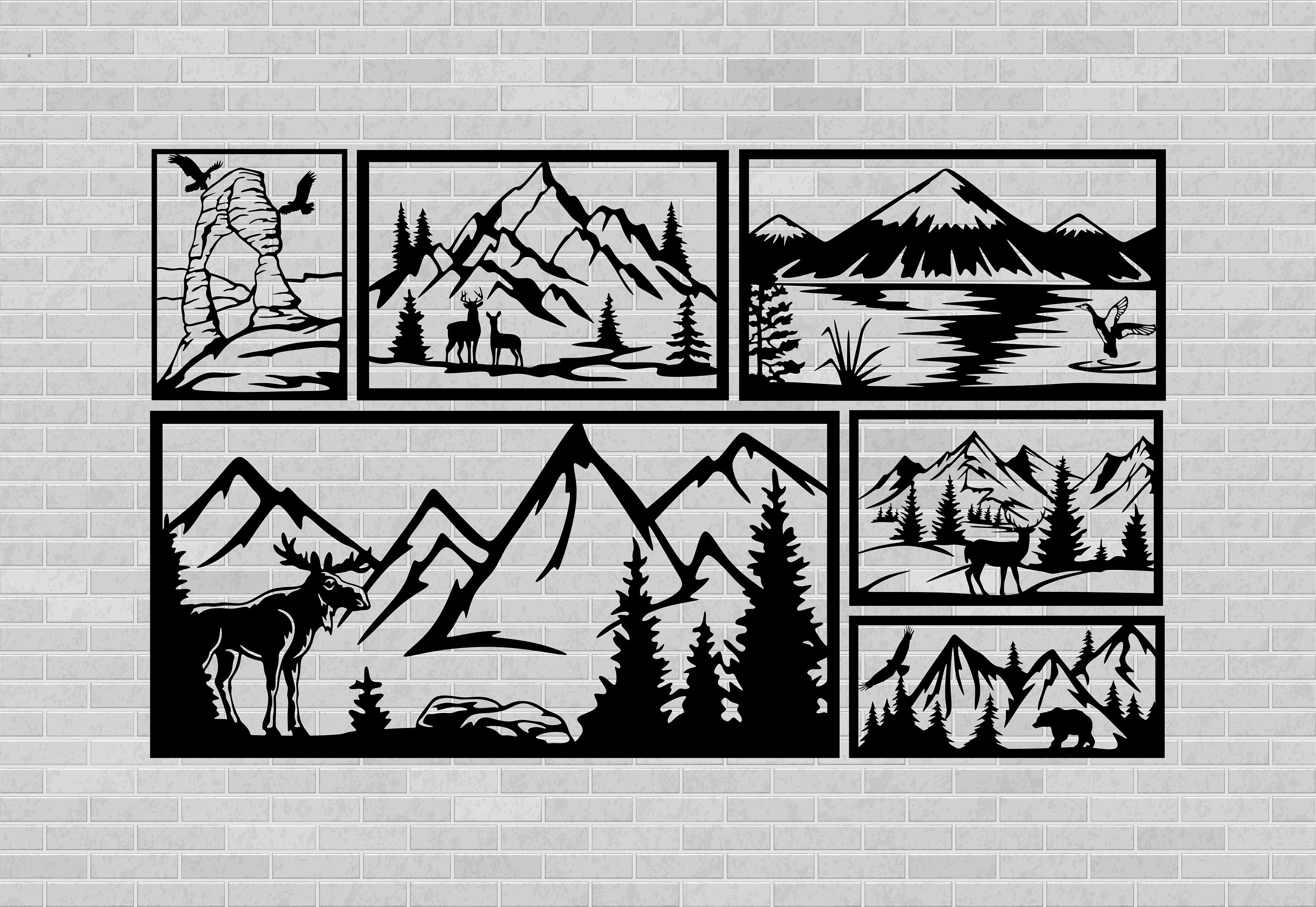 Mountains Scene Cut Files Nature Scene Svg Adventure Svg | Etsy