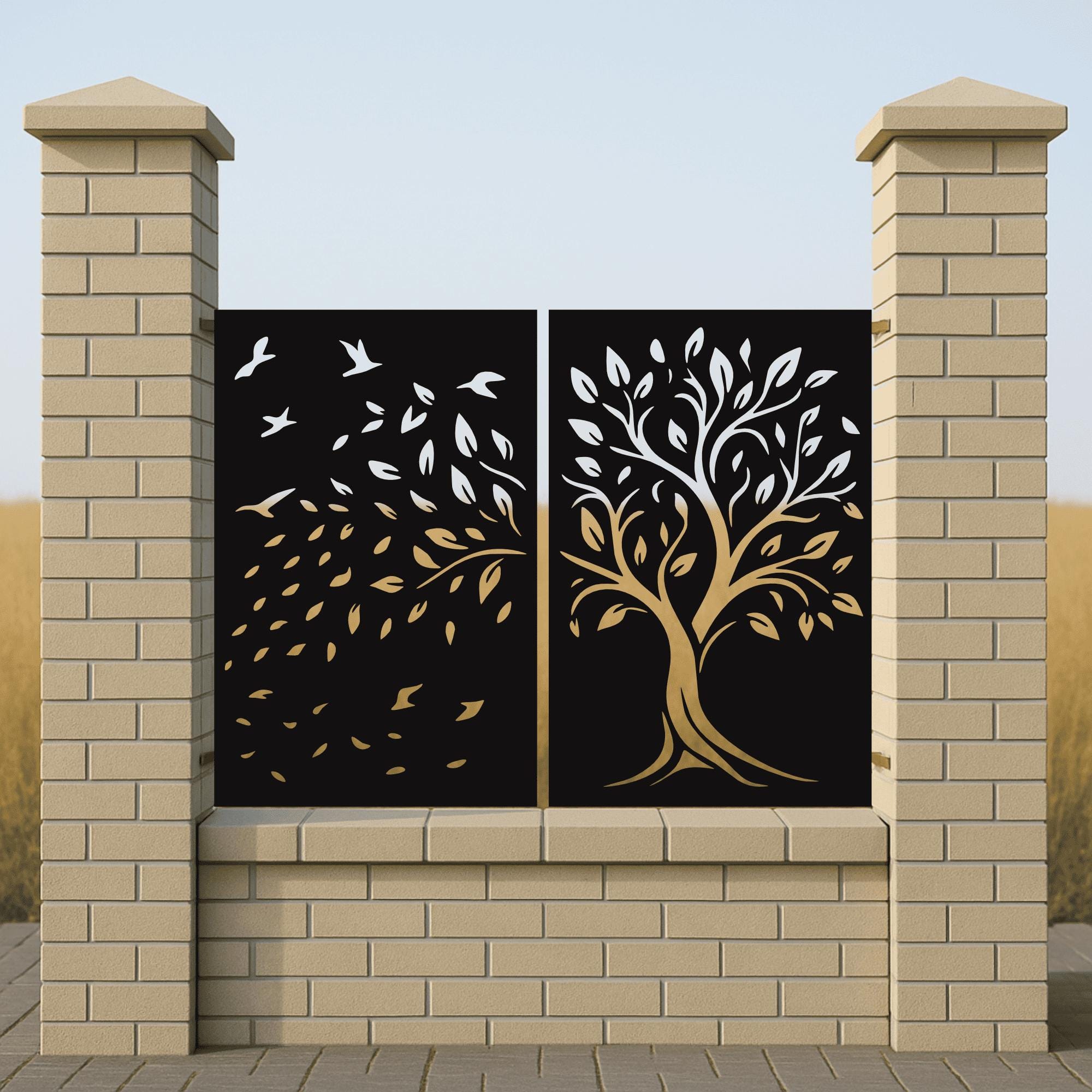 Nature Panels SVG DXF Bundle – Gate Forest, Trees, Mountains & Wildlife ...