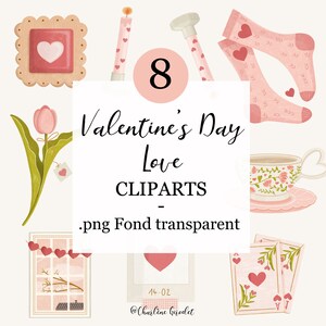 Valentine's Day, Love, Cliparts, Digital Illustrations PNG, Romantic ...
