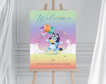 Bluey Birthday Party Welcome Sign - Etsy