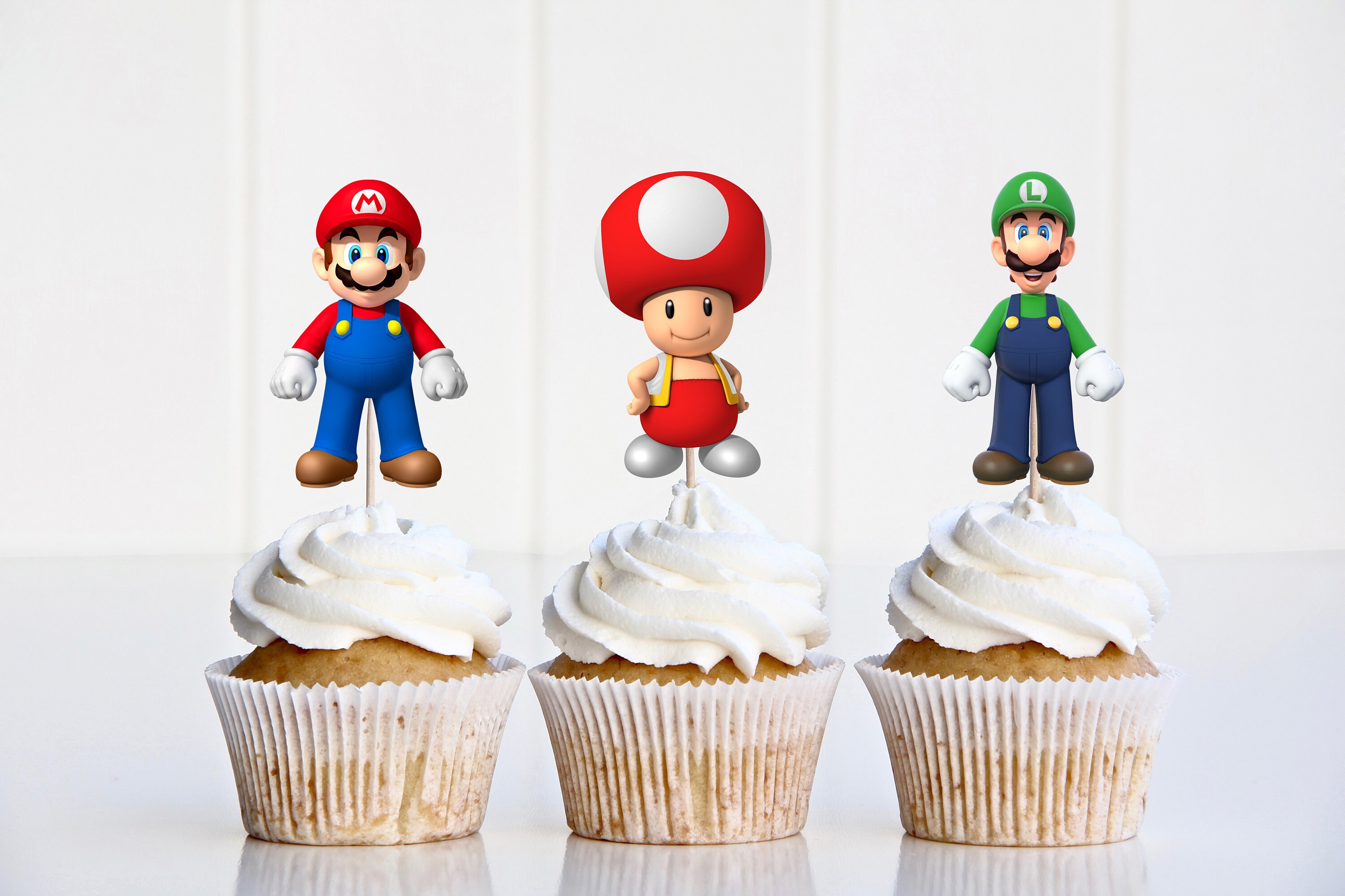 Mario Cake Topper Super Mario Birthday Nintendo Cake Topper | Etsy