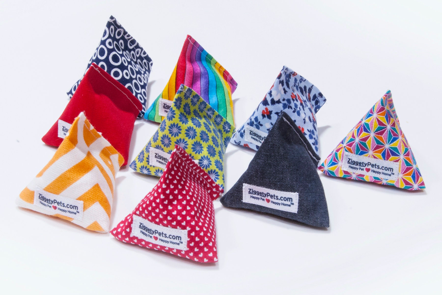 Cat Fin 5 Pack FIVE 5 Cheerful Assorted Cat Pyramid Toys - Etsy