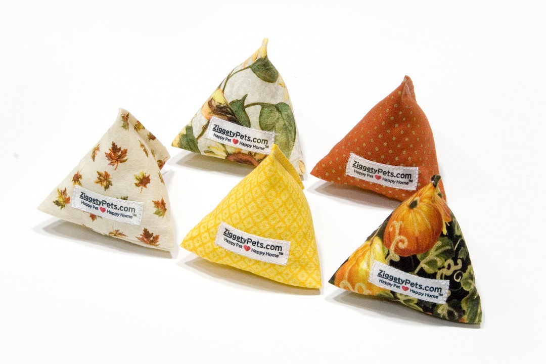Thanksgiving Catnip Cat Toys: Fall Autumn Triangle Fins, Set of 5 - Etsy