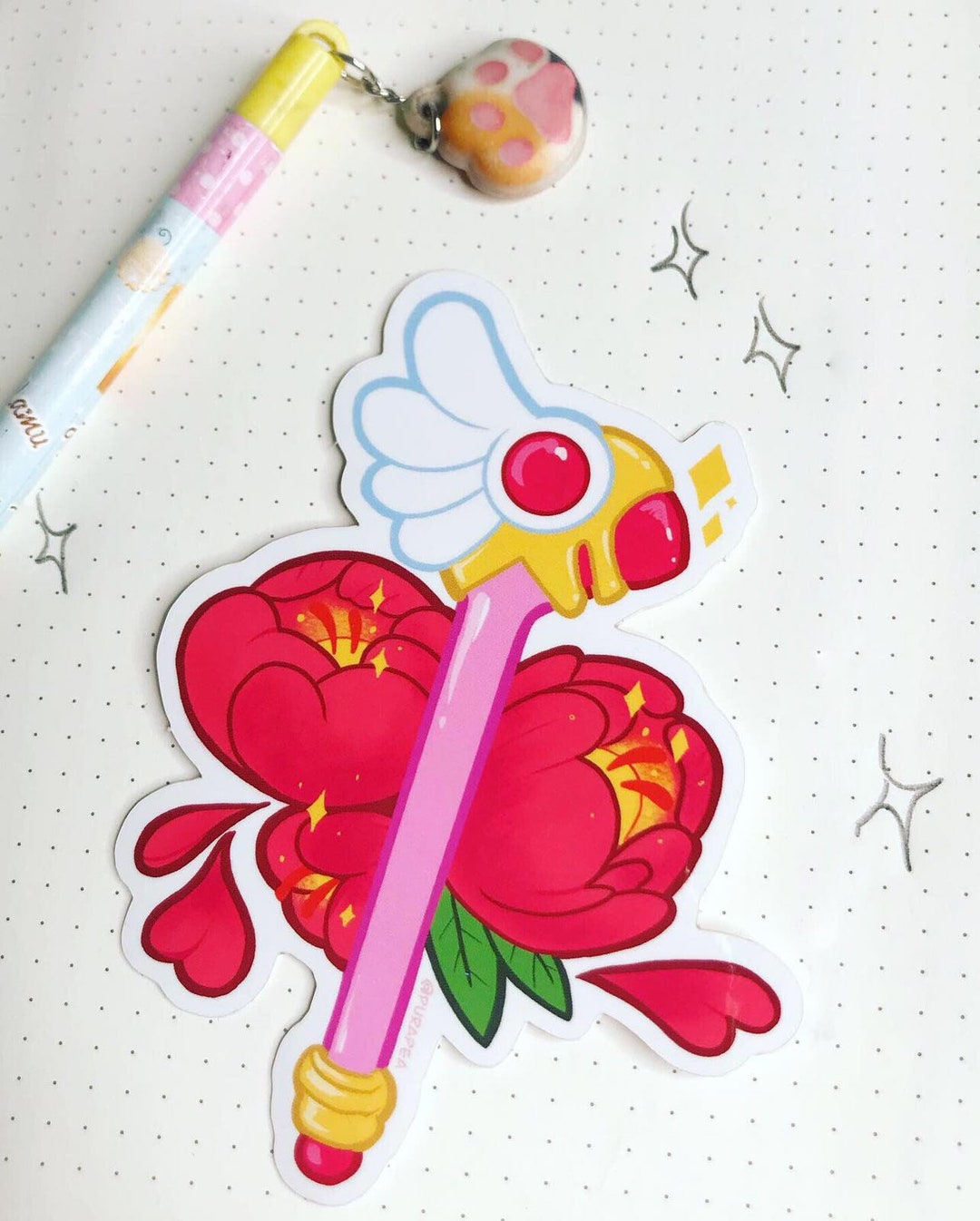 Card Captor Sakura Magical Girl Wand Sticker - Etsy