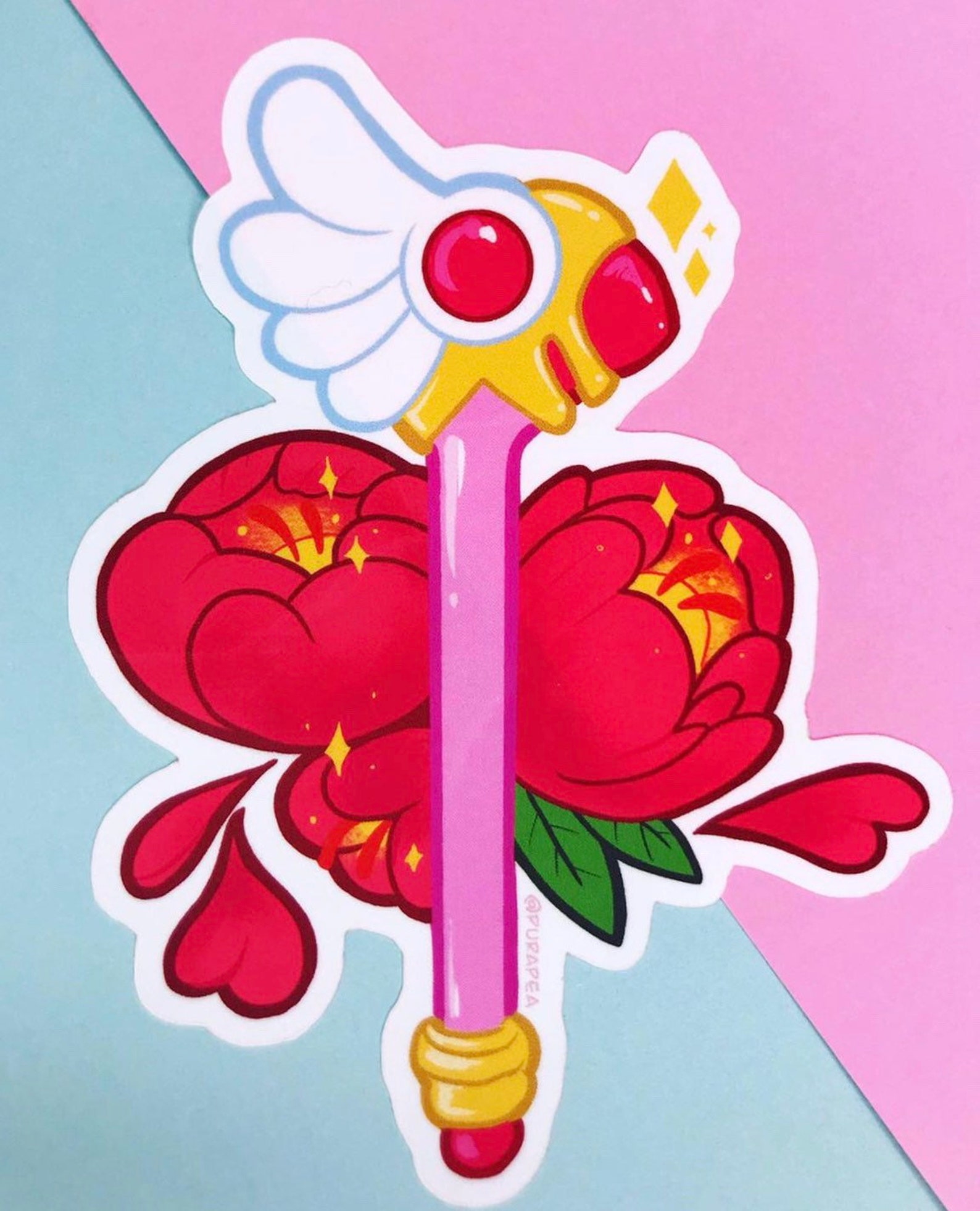 Card Captor Sakura Magical Girl Wand Sticker | Etsy