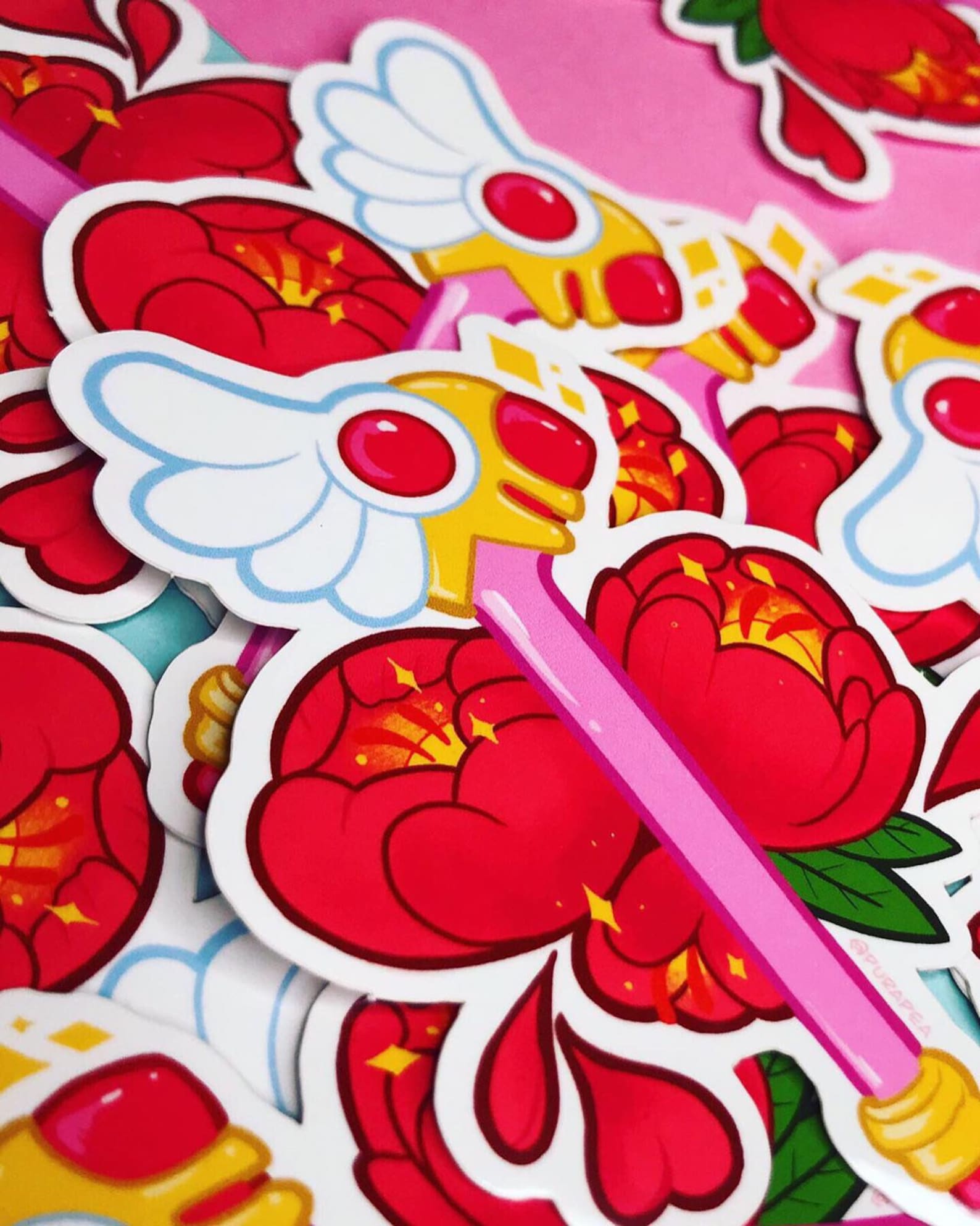 Card Captor Sakura Magical Girl Wand Sticker | Etsy