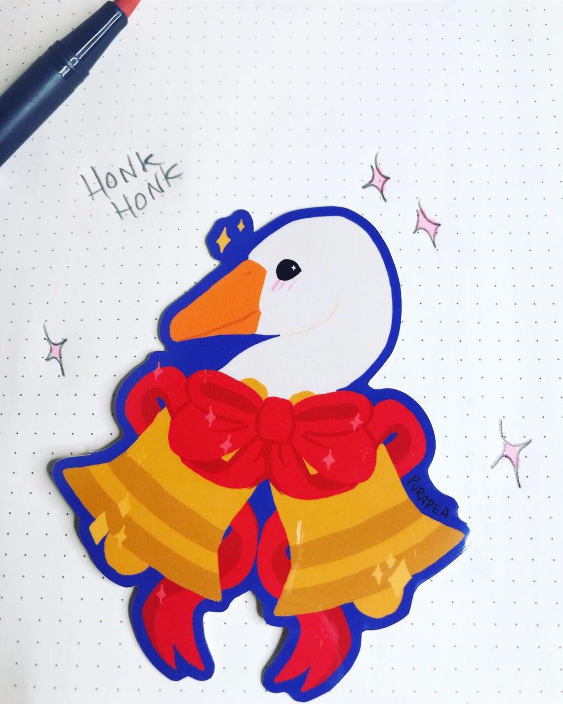 Untitled Goose Game Glossy Vinyl Sticker Water Bottle - Etsy