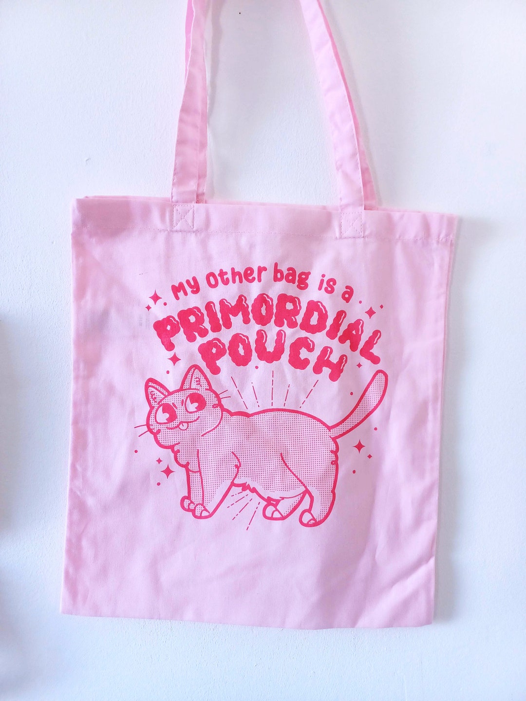My Other Bag is A Primordial Pouch Handmade Screen Printed Tote Bag ...