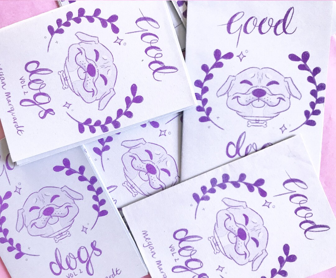 Good Dogs Vol 2 Mini Zine - Handmade Riso Printed Beak Zine - Dog Lover ...