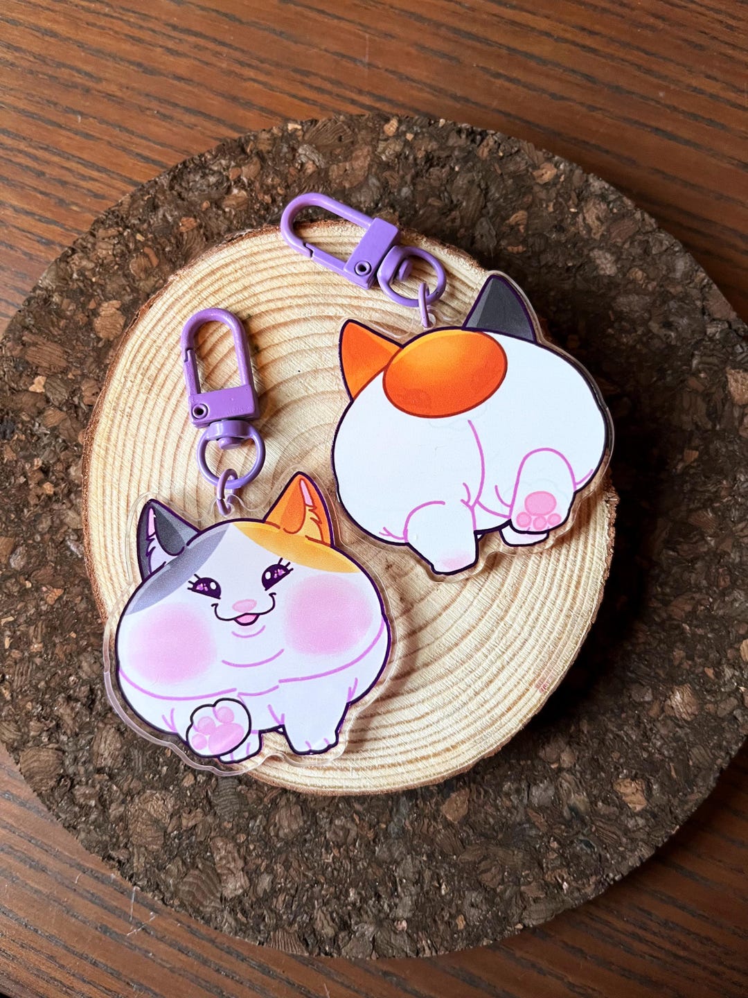 FFXIV Fat Cat Double Sided Acrylic Keychain Final Fantasy 14, FFXIV ...