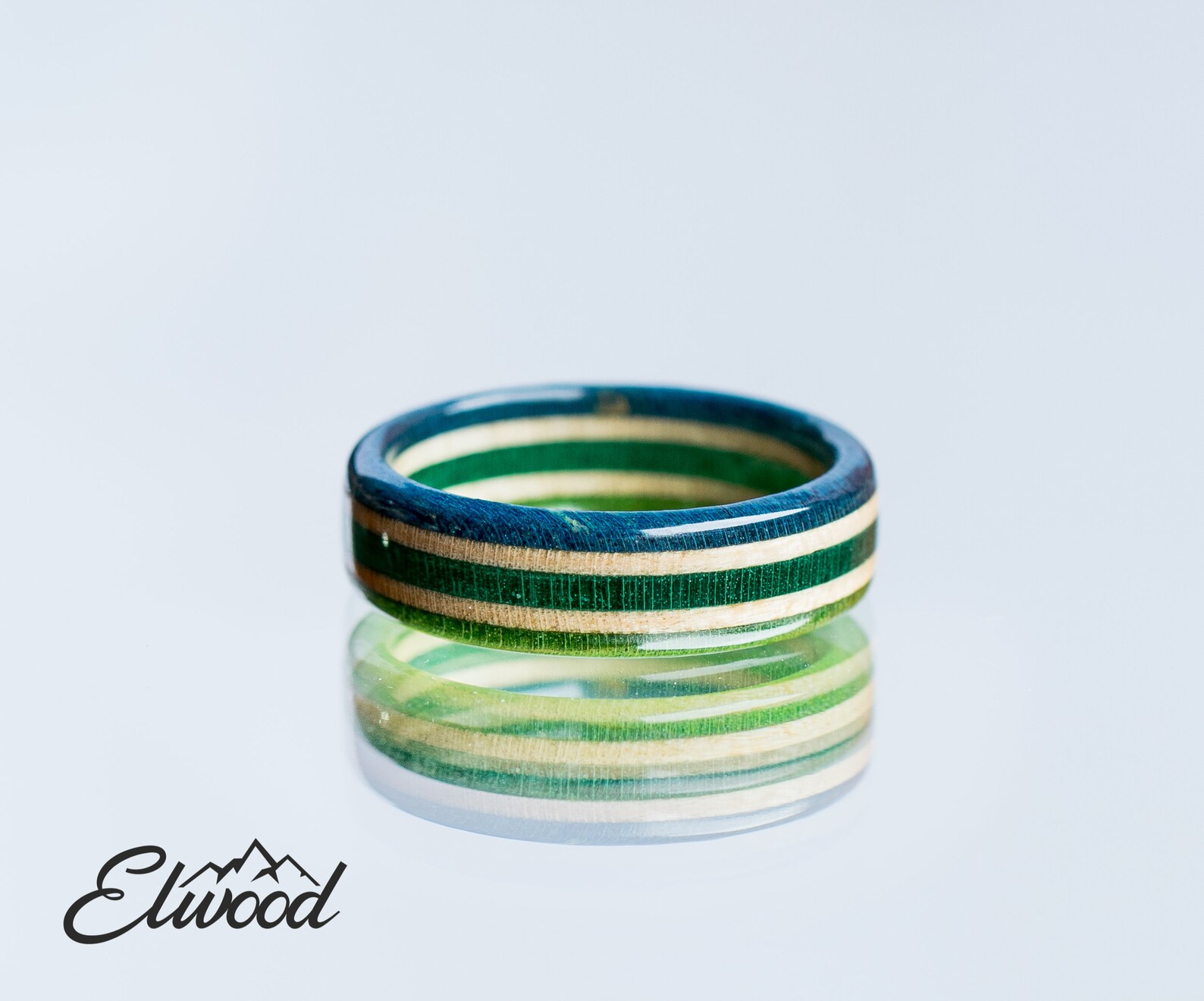 Green Ring Wedding Ring Unique Band Wooden Ring - Etsy