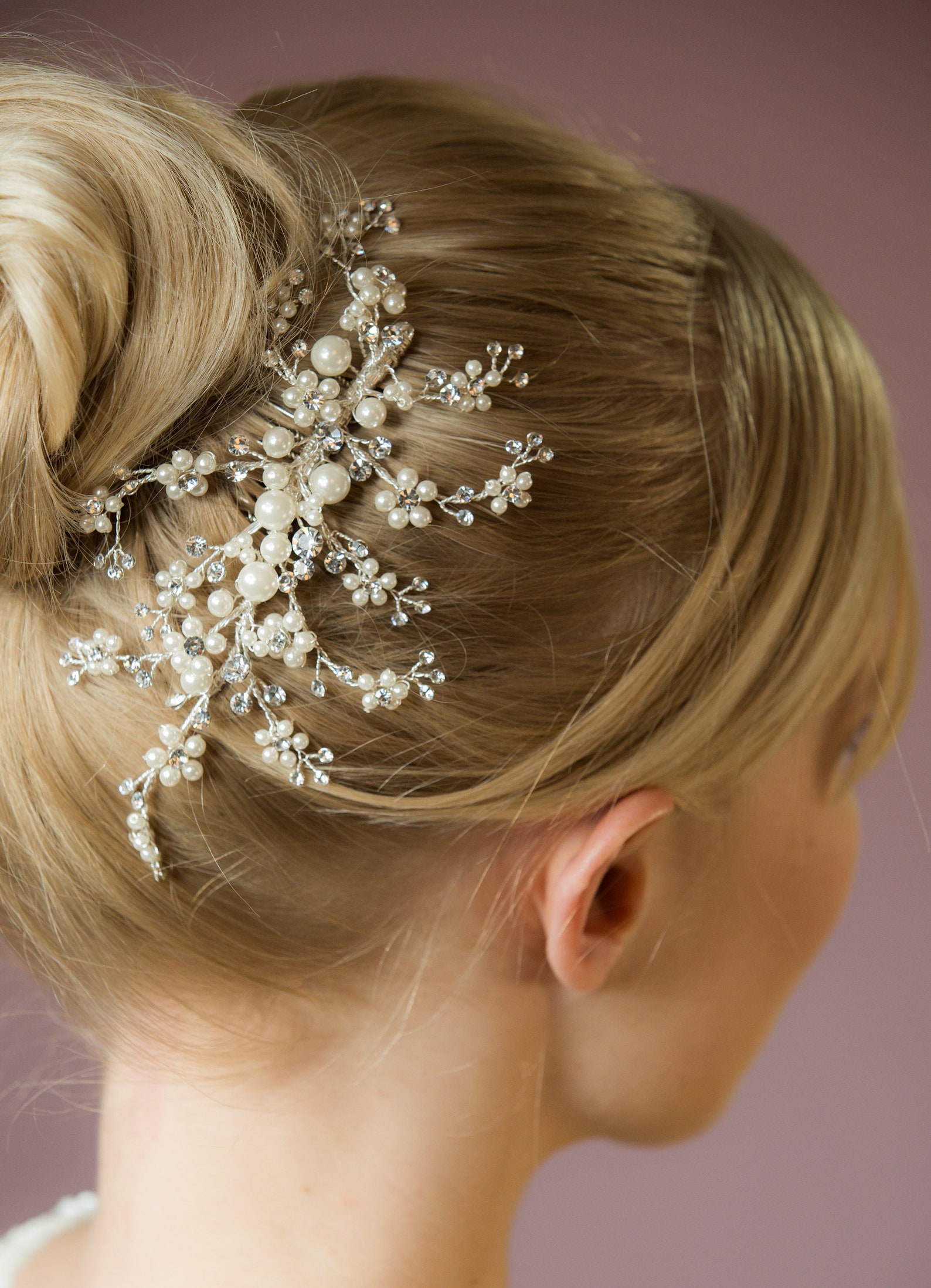 Betsy Pearl and Crystal Hair Comb - Etsy