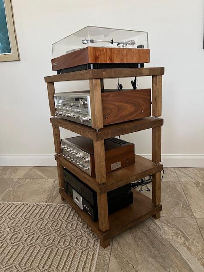 Hi Fi Audio / Video Modular Equipment Rack, Stand, Stereo Glued Solid ...