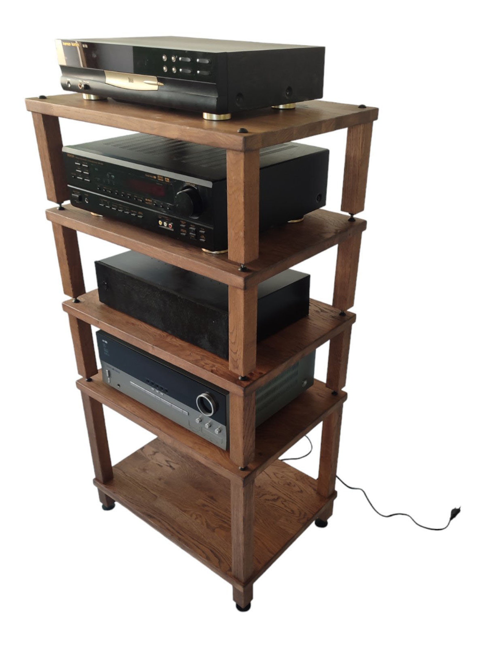 Hi Fi Audio Modular Equipment Rack, Stand, Stereo Glued Solid Oak - Etsy