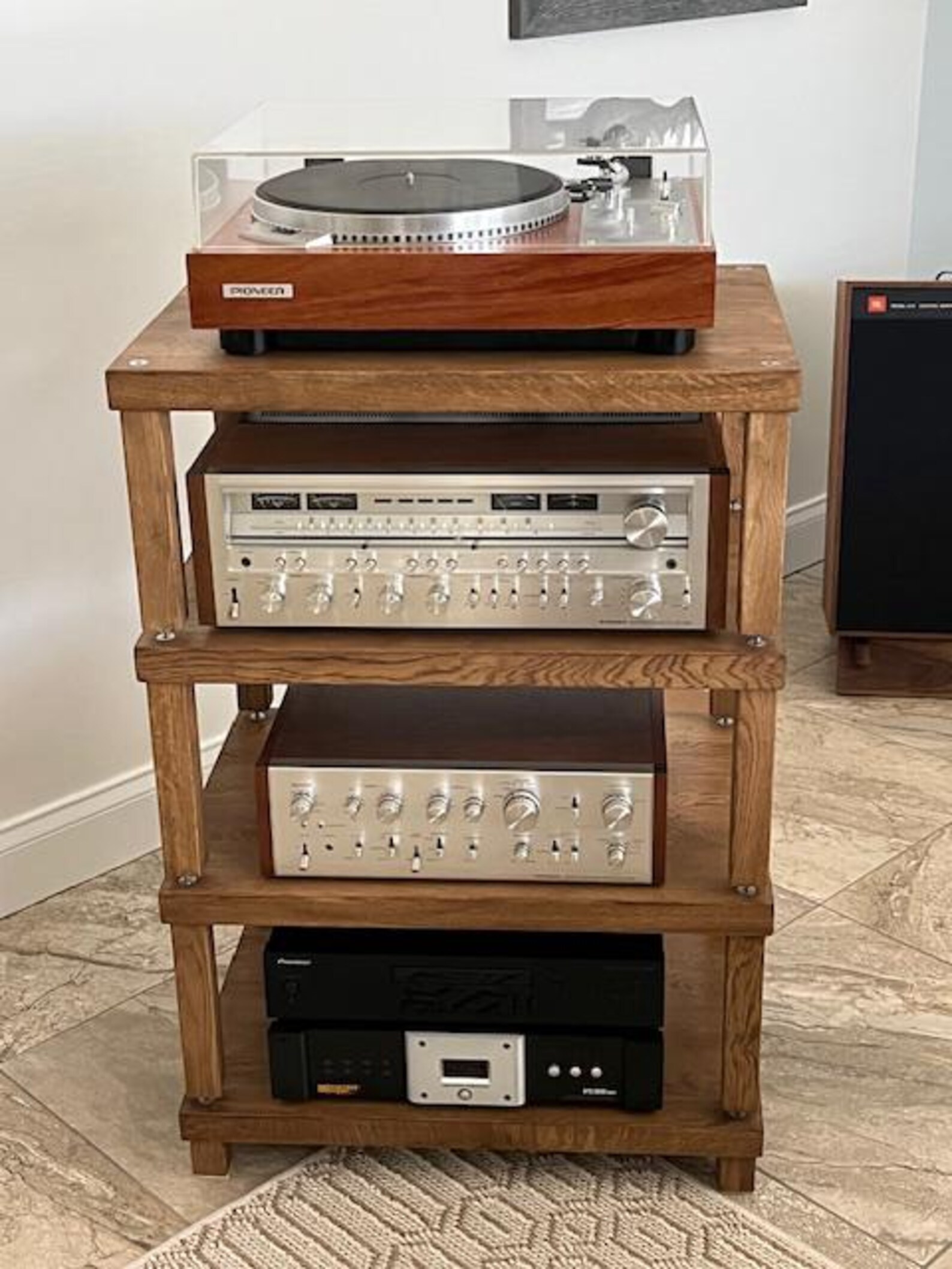 Hi Fi Audio / Video Modular Equipment Rack, Stand, Stereo Glued Solid ...