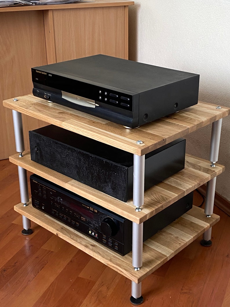 Hi Fi Audio / Video Modular Equipment Rack, Stand, Stereo Glued Solid ...