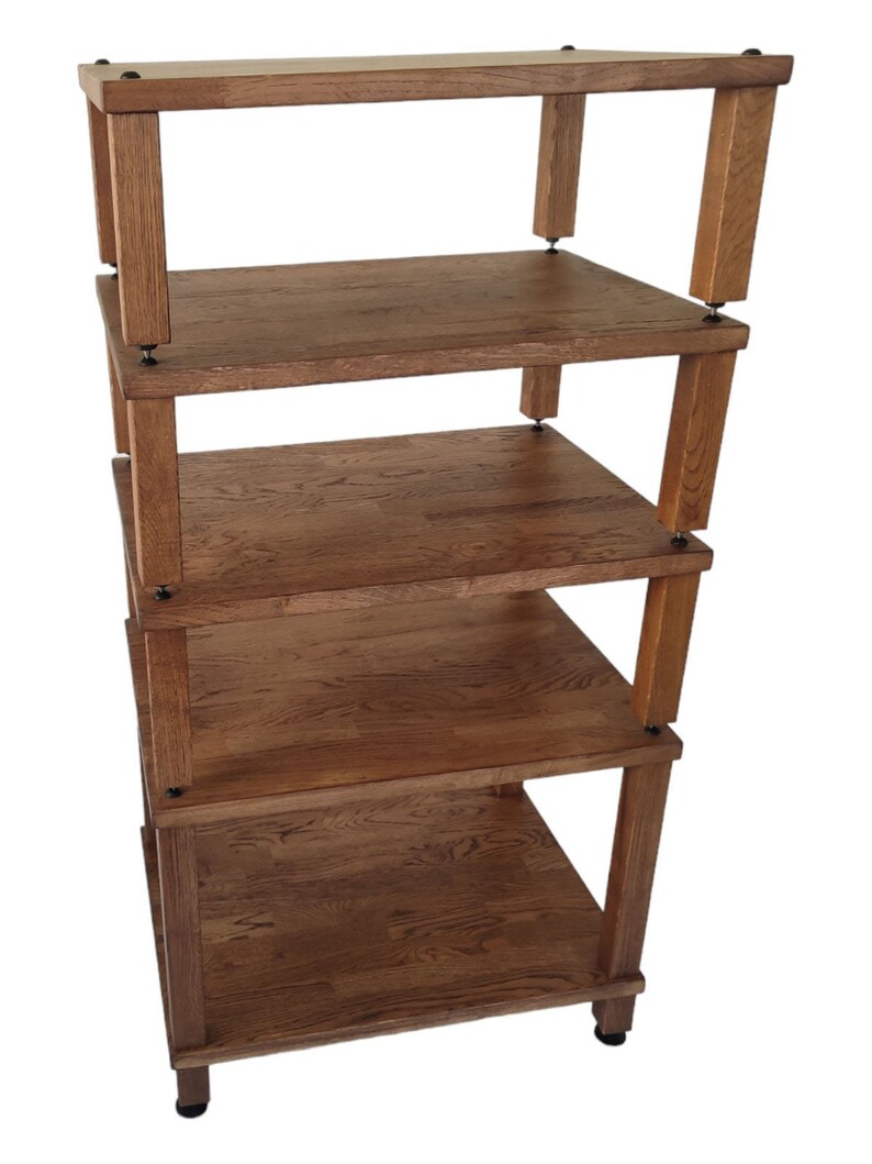 Hi Fi Audio Modular Equipment Rack, Stand, Stereo Glued Solid Oak - Etsy