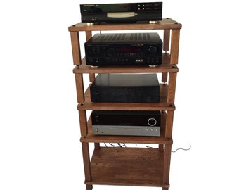 Hi Fi Audio / Video Modular Equipment Rack, Stand, Stereo Glued Solid ...