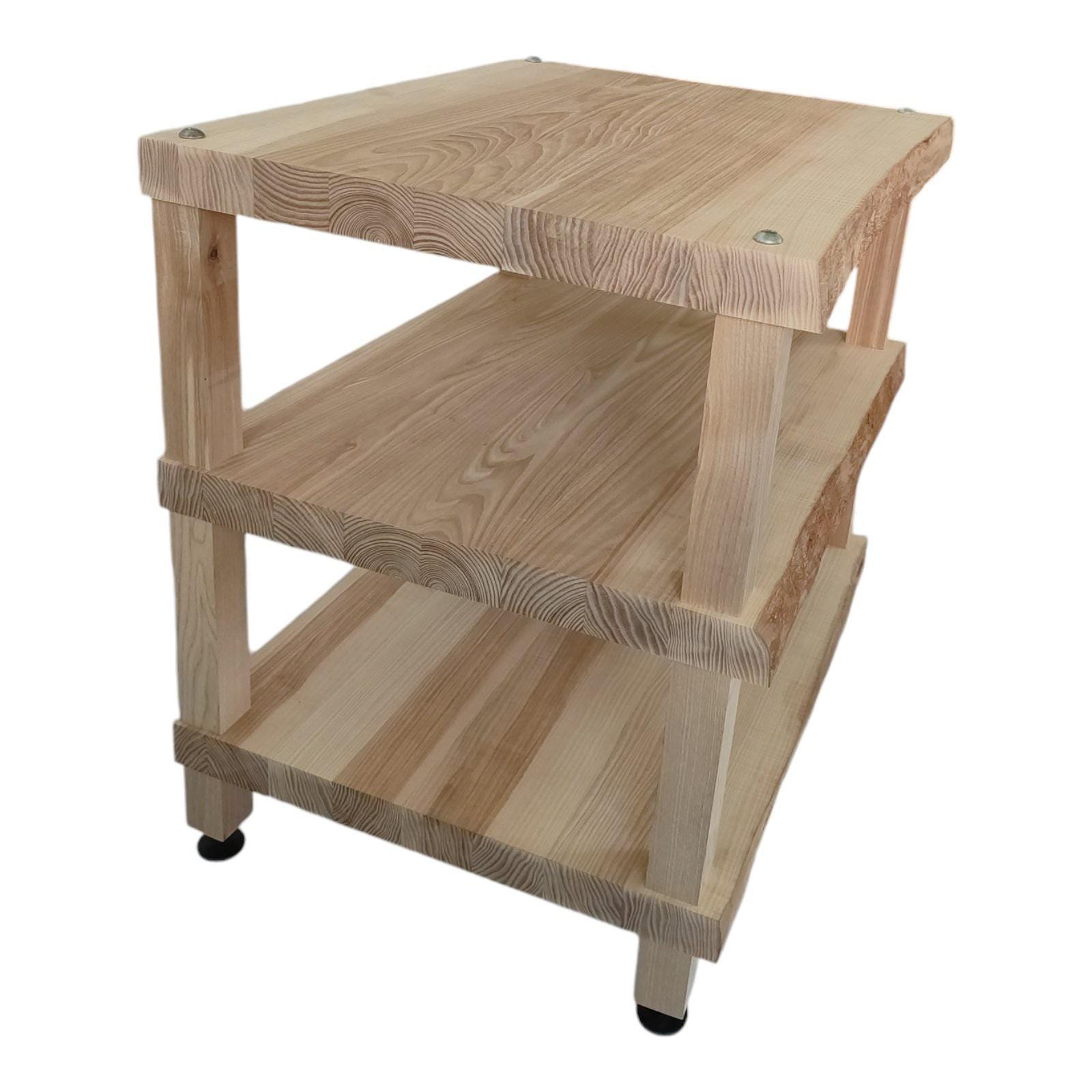 HI-FI Audio Rack Made of Wild Ash Wood With a Live Edge - Etsy