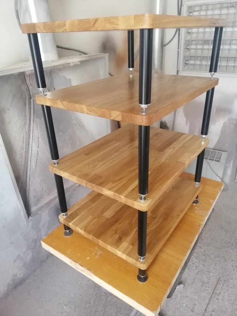 Hi Fi Audio / Video Modular Equipment Rack, Stand, Stereo Glued Solid ...