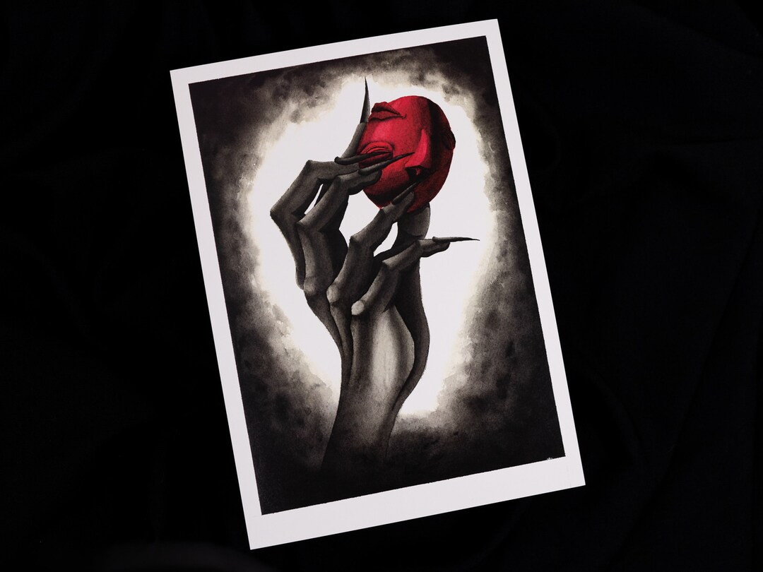 Art Print of a Behelit in Hand 30x21, Watercolor and Ink Painting ...