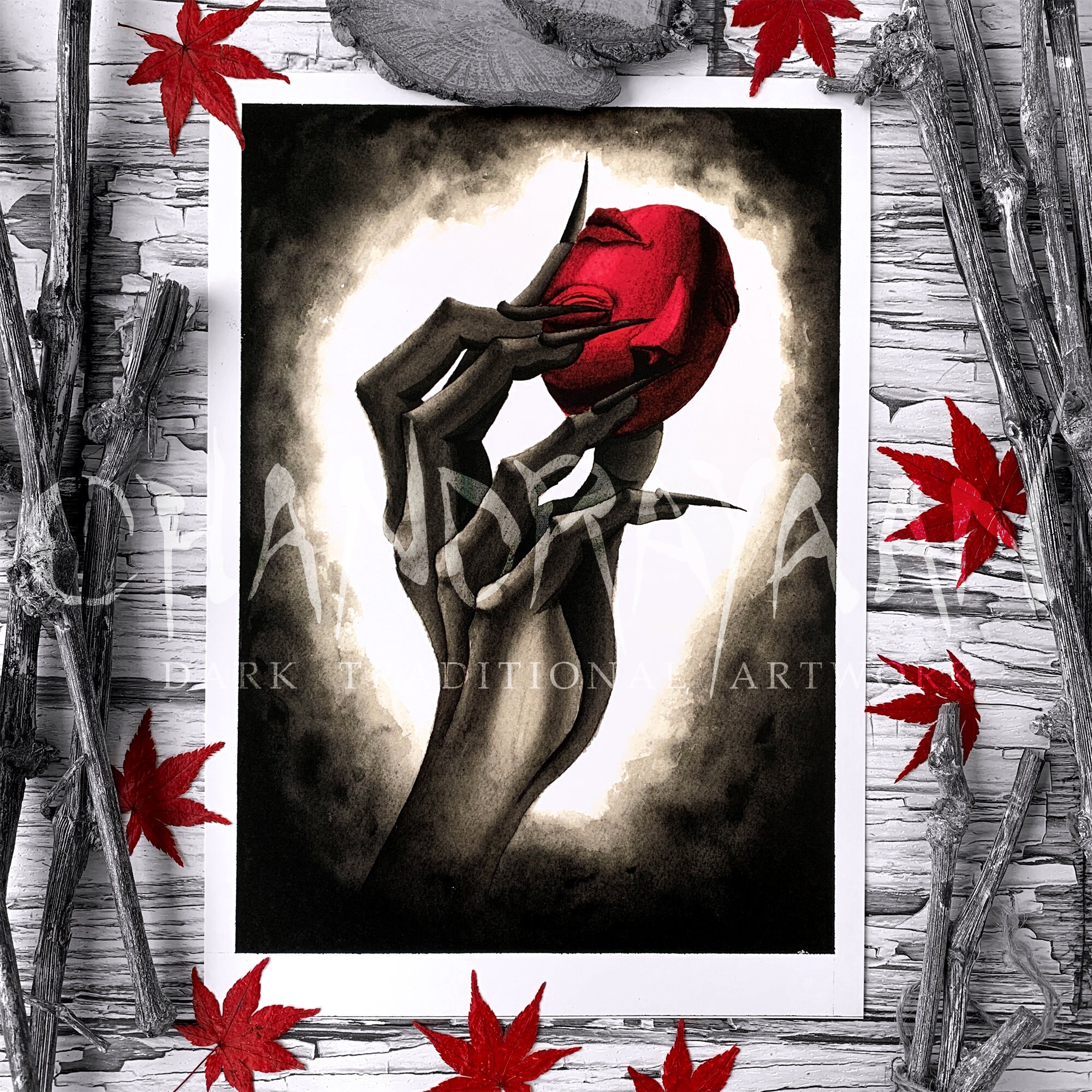 Art print of a Behelit in Hand 30x21 berserk inspired art | Etsy