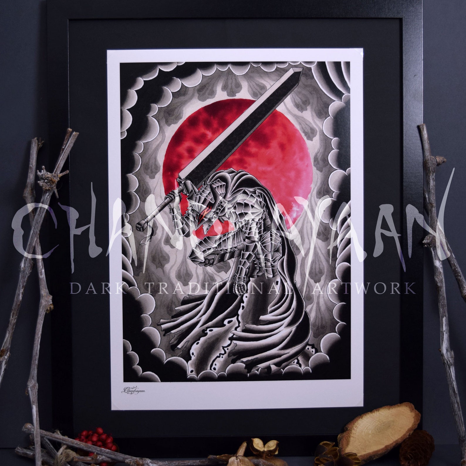 Art Print of Femto in the Eclipse Scene 42x297 Berserk | Etsy