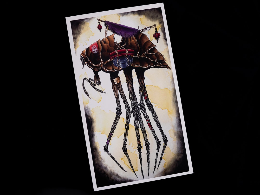 Art Print of a Silt Strider, Watercolor and Ink Painting, Traditional ...