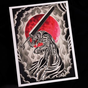 Art Print of Femto in the Eclipse Scene 40x30 Cm, Watercolor and Ink ...