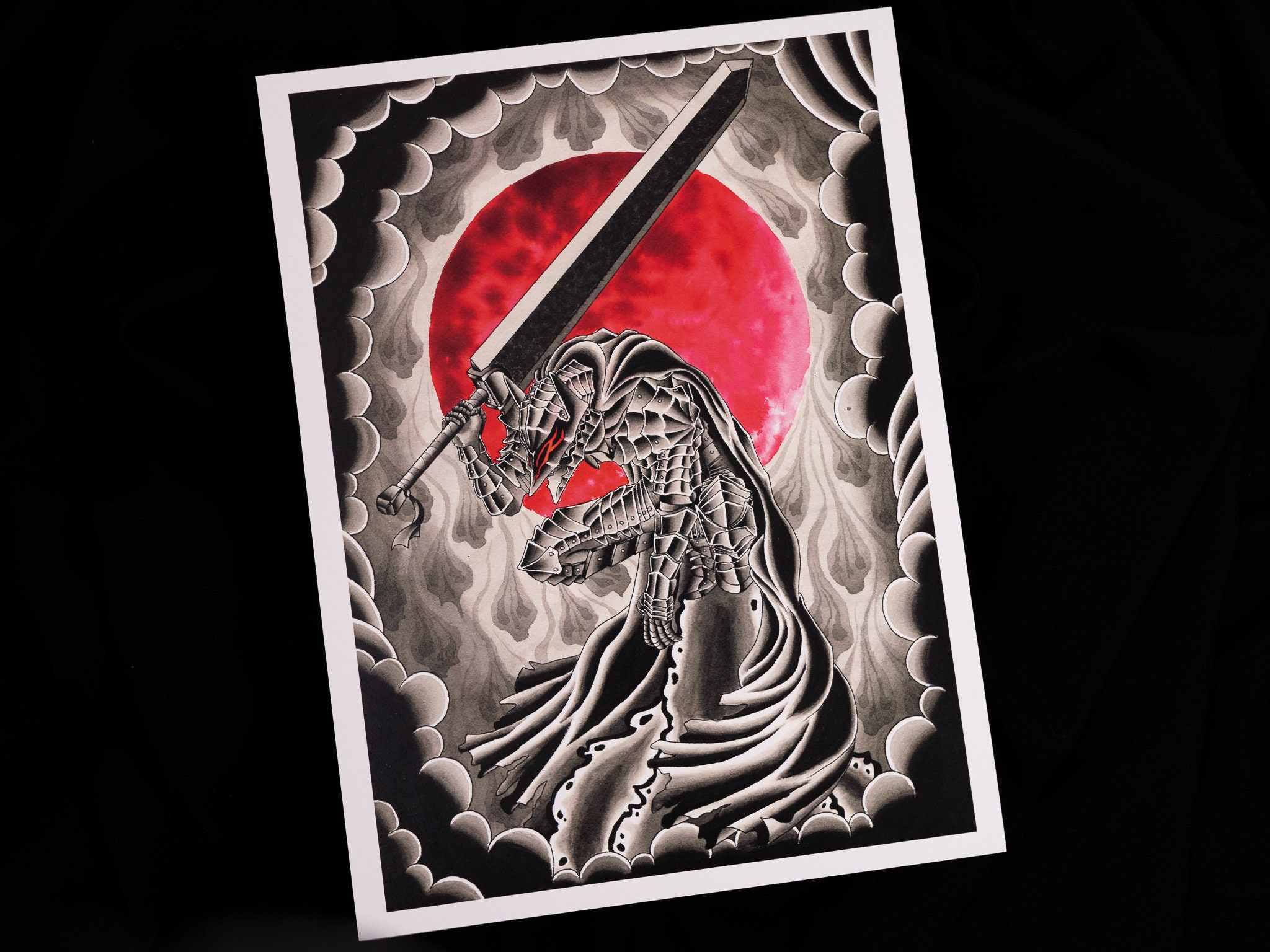 Art Print of Femto in the Eclipse Scene 40x30 Cm, Watercolor and Ink ...